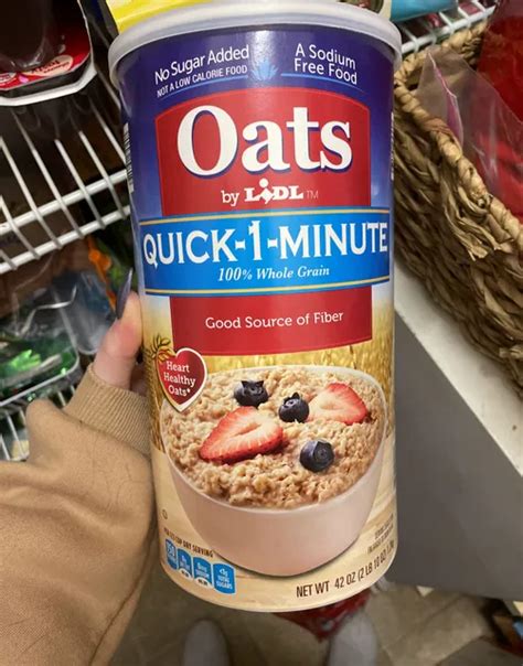 Lidl Quick 1 Minute 100 Whole Grain Oats Fig App