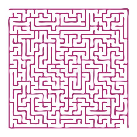 Maze Shape Design Element There Is One Entrance And Exit And One Correct Path But Many Paths