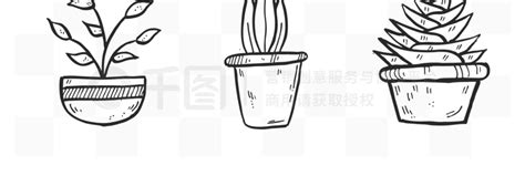 简笔免抠元素 植物手绘简笔矢量元素 素材免费下载 1463像素 eps格式 编号44659950 千图网