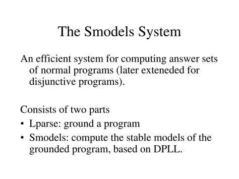 Ppt Answer Set Programming A New Paradigm For Knowledge