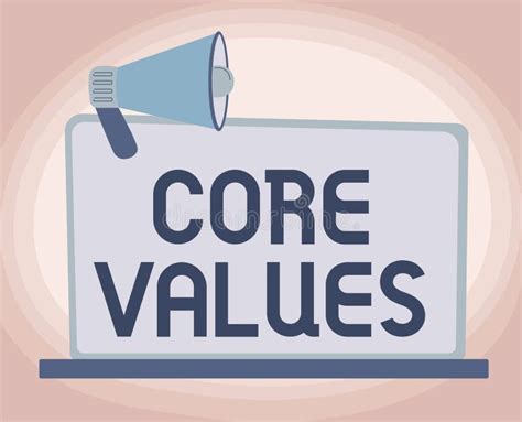 Text Showing Inspiration Core Values Internet Concept Principles Which