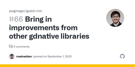 Bring In Improvements From Other Gdnative Libraries Issue Pragmagic Godot Nim GitHub