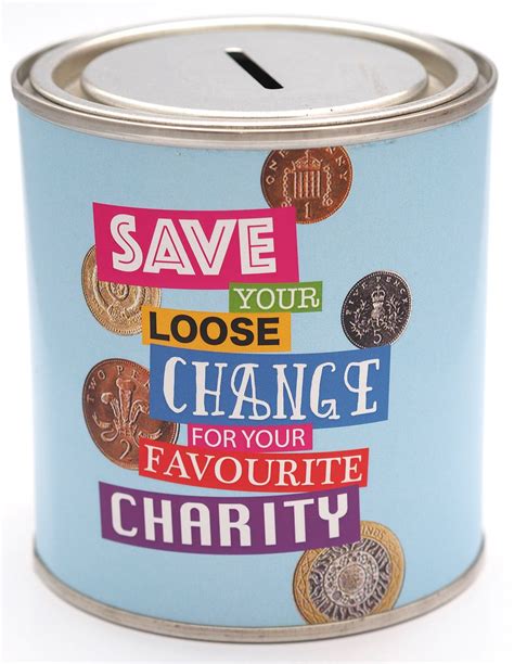 Charity Box Money Tin With Reusable Lid Wowtastic Uk