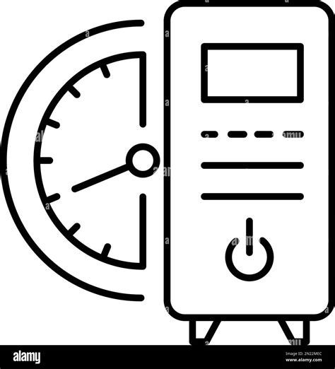 Speed Test Line Vector Icon On Transparent Background Outline Speed