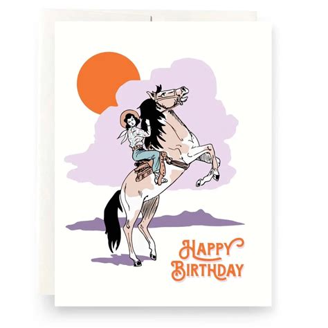 Cowgirl Birthday Card Made