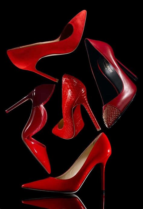 Download Stunning Red High Heels On Display Wallpaper