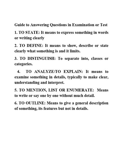 guide to answering questions pdf
