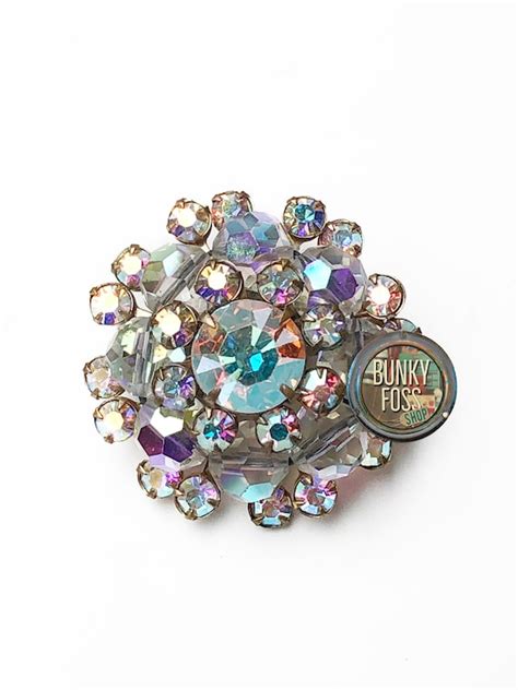 Vintage Rhinestones Aurora Borealis Gem