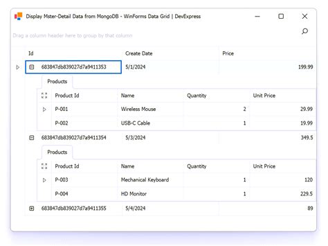 Bind The Grid To A Mongodb Database Winforms Controls Devexpress Documentation