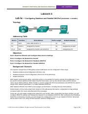 Chapter Lab C Configuring Stateless And Stateful DHCPv Docx DFN SWITCHING AND