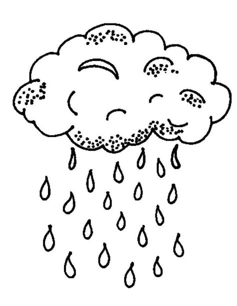 Bela Nuvem De Chuva Para Colorir Imprimir E Desenhar Colorir Me