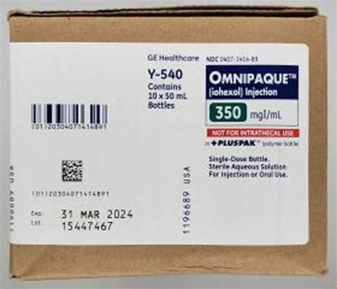 Ge Healthcare Omnipaque 350 Mg Injection At Rs 1050 Bottle In Ahmedabad