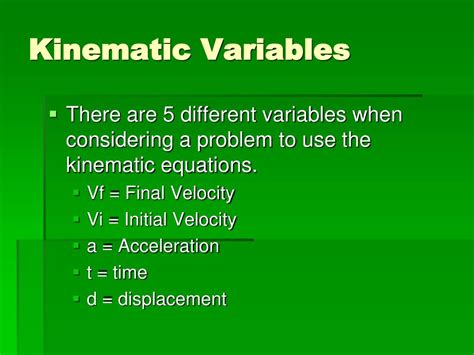 Ppt Kinematic Equations Chapter 2 Section 2 Powerpoint Presentation Free Download Id2797123