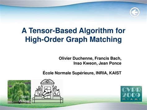 Ppt A Tensor Based Algorithm For High Order Graph Matching Powerpoint