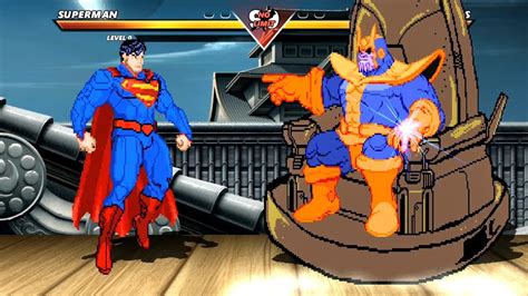 Superman Vs Thanos Highest Level Awesome Fight Youtube