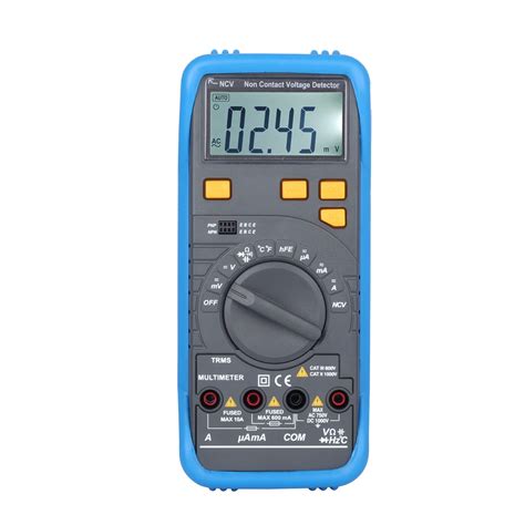 BSIDE ADM08 True RMS Auto Range Digital Multimeter + NCV Black+Blue-in ...