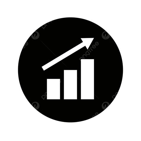bar graph and rising arrow icon vector chart statistic graph vector