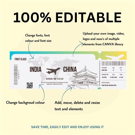 China Boarding Pass Fake Plane Ticket Hong Kong Airplane Ticket