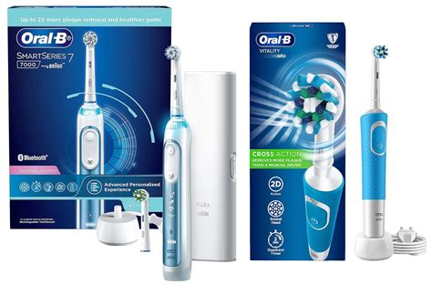 Oral B Smart Electric Toothbrush With Advanced Personalization Vitality Blue Criss Cross