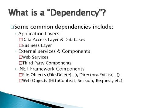 Intro To Dependency Injection Inversion Of Control Presenter