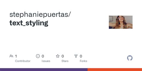 Github Stephaniepuertastextstyling