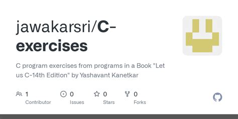 GitHub Jawakarsri C Exercises C Program Exercises From Programs In A Book Let Us C Th