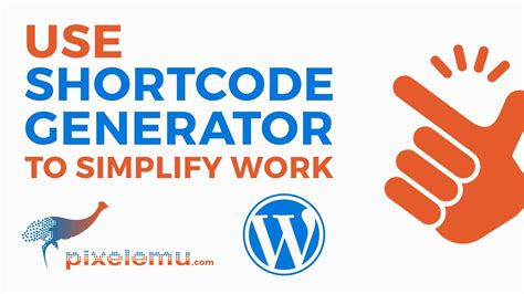 Shortcode Generator For Wordpress Themes Youtube