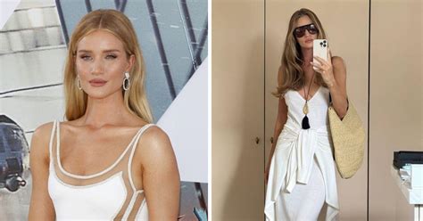Rosie Huntington Whiteley Ditches Bra As She Shows Off Outfits Photos