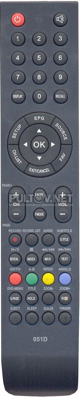 SHIVAKI 051D (вариант 1) для телевизора SHIVAKI STV-24LEDG7 - Пульты ДУ ...