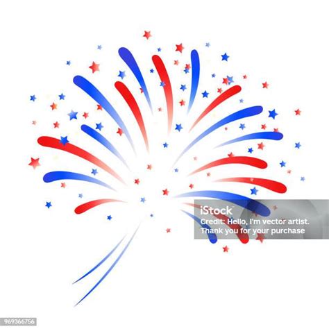 Feux Dartifice De Vecteur Pour La Fête De Lindépendance Feux Dartifice