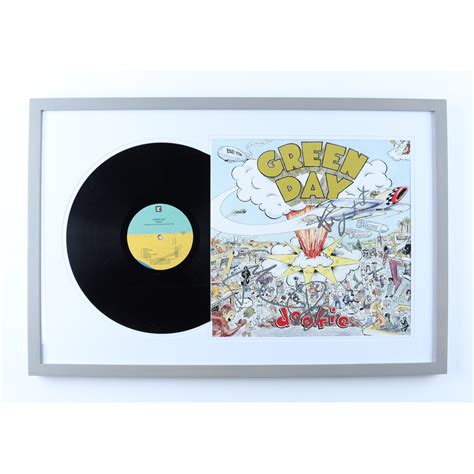 Green Day Signed Dookie Custom Framed Vinyl Record Album Display