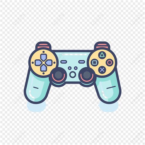 Flat Video Game Controller Illustration Vector Sketch Flat