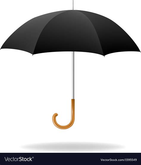 Realistic Black Umbrella Royalty Free Vector Image