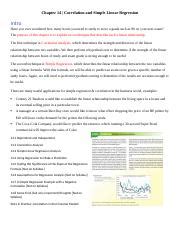 Chapter 14 Correlation Analysis And Regression Analysis Docx Chapter 14 Correlation And
