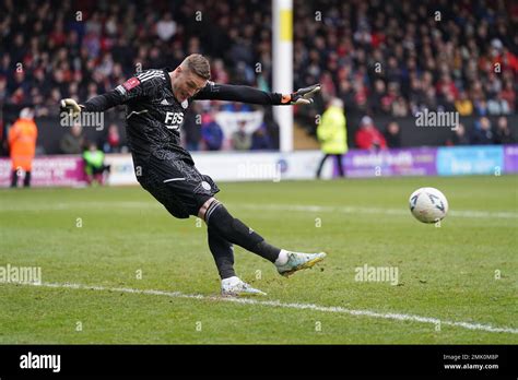 Leicester City Goalkeeper Daniel Iversen In Action During The Emirates