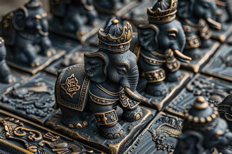 Strategic Fight On An Oriental Chessboard Closeup Of Chinese Chess