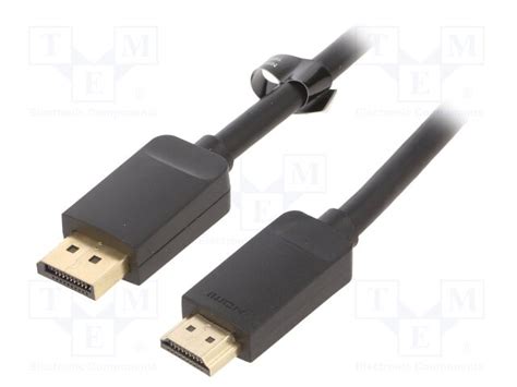 Hadbi Vention Cable Displayport Plug Hdmi Plug Len 3m Black