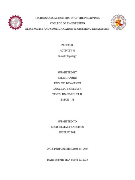 Activity 1 Simple Topology Pdf Computer Network Network Switch