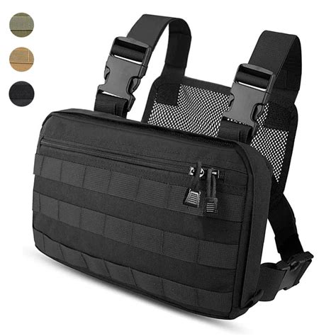 전술 가슴 리그 Molle 조끼 가방 전면 파우치 군사 라디오 가슴 하네스 홀스터 다목적 데이팩 Aliexpress