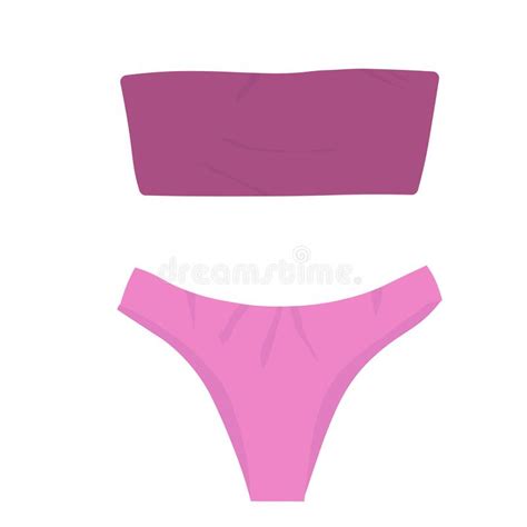 Pink Swimsuit Illustration Stock Vector Illustration Of Pretty 249924579