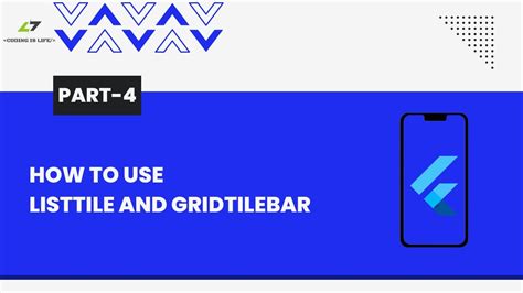 Listtile And Gridtilebar Flutter Flutter Widgets Part Youtube