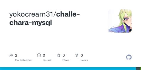Github Yokocream31 Challe Chara Mysql