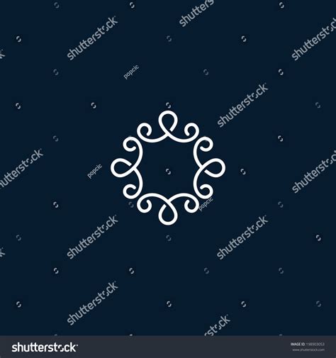 Vintage Monogram Frame Template Stock Vector Royalty Free 198903053