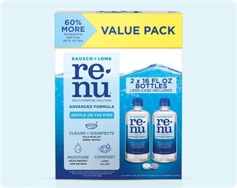 Renu Contact Lens Solutions Bausch And Lomb Products