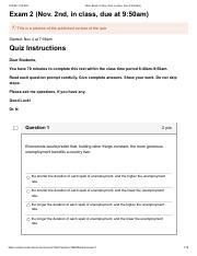 Economic Principles Quiz Exam 2 Study Guide Course Hero