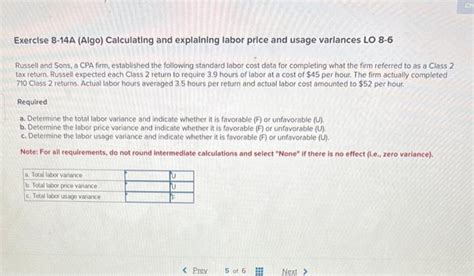 solved exercise 8 14a algo calculating and explaining