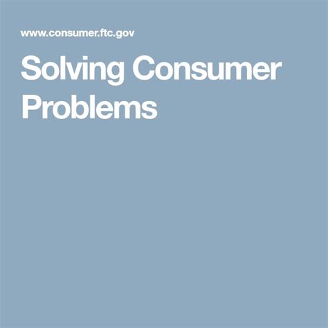 solving consumer problems solving problem consumers