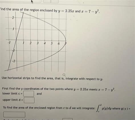 [answered] Find The Area Of The Region Enclosed By 12 25x And X 7 1 2 1