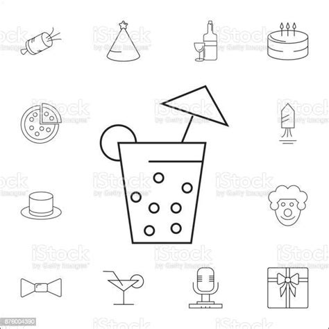 Coctail 圖示党的圖示集標誌 輪廓符號收集 簡單的細線圖示網站 網頁設計 移動應用 資訊圖形向量圖形及更多伏特加圖片 Istock
