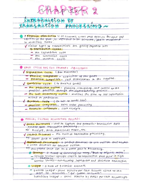 Solution Accounting Information System Review Notes Chapter2 Introduction To Transaction